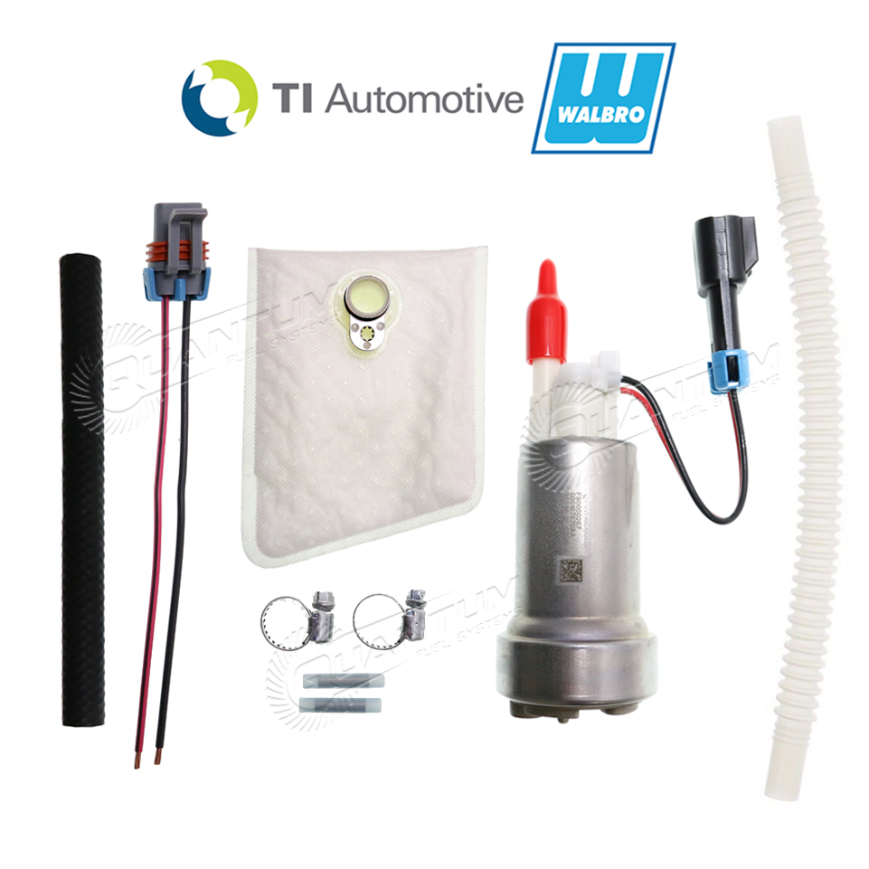 GENUINE WALBRO/TI F90000285 525LPH HELLCAT E85 Fuel Pump + 400-1168 ...